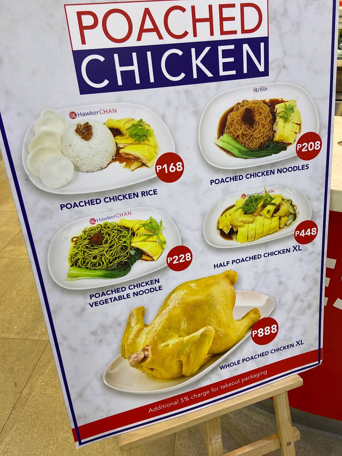 Menu at Hawker Chan SM North EDSA restaurant, Quezon City, M24H+MRF