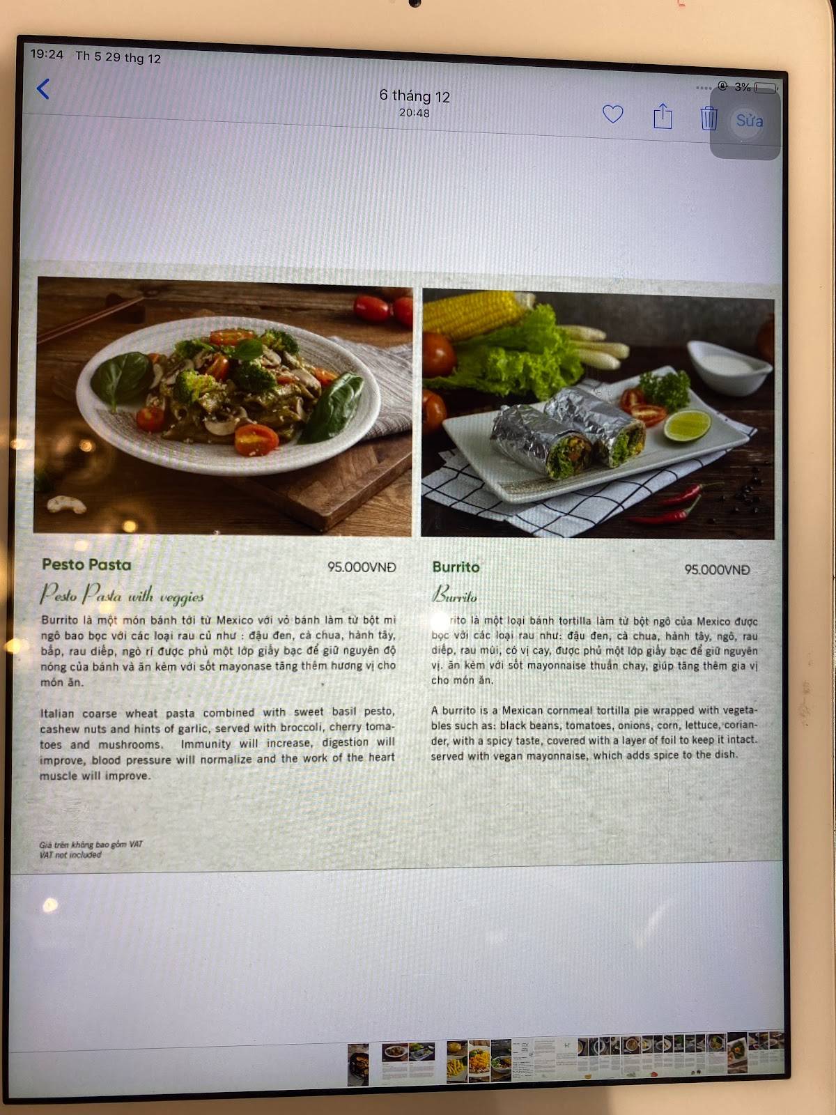 Carta de Heal and Celeb Vegan Restaurant Thuần Chay, Ciudad Ho Chi Minh ...