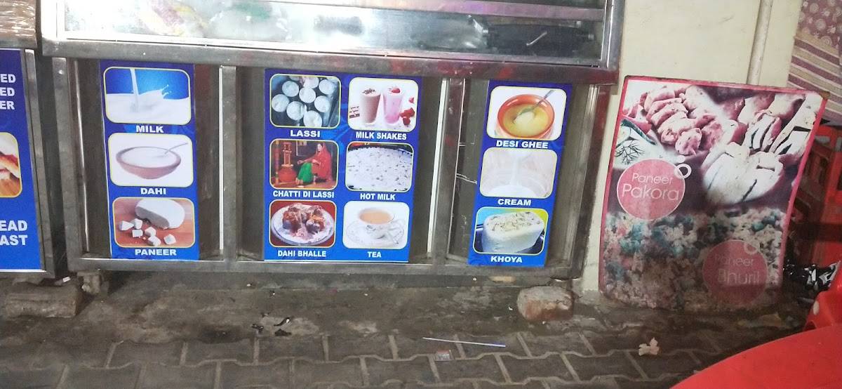 Menu at Heera Paneer Wala, Amritsar