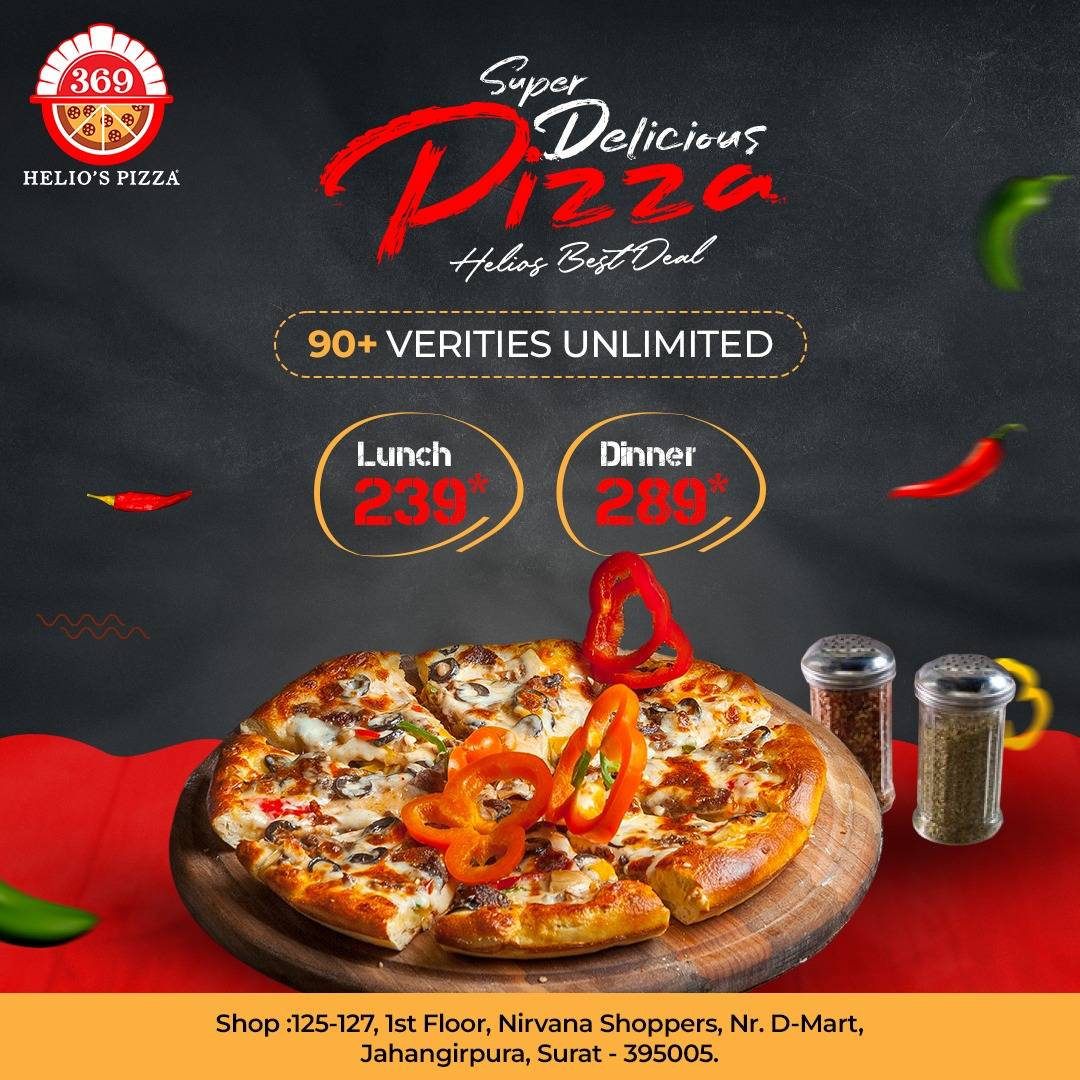 Menu at Helios Pizza, Surat