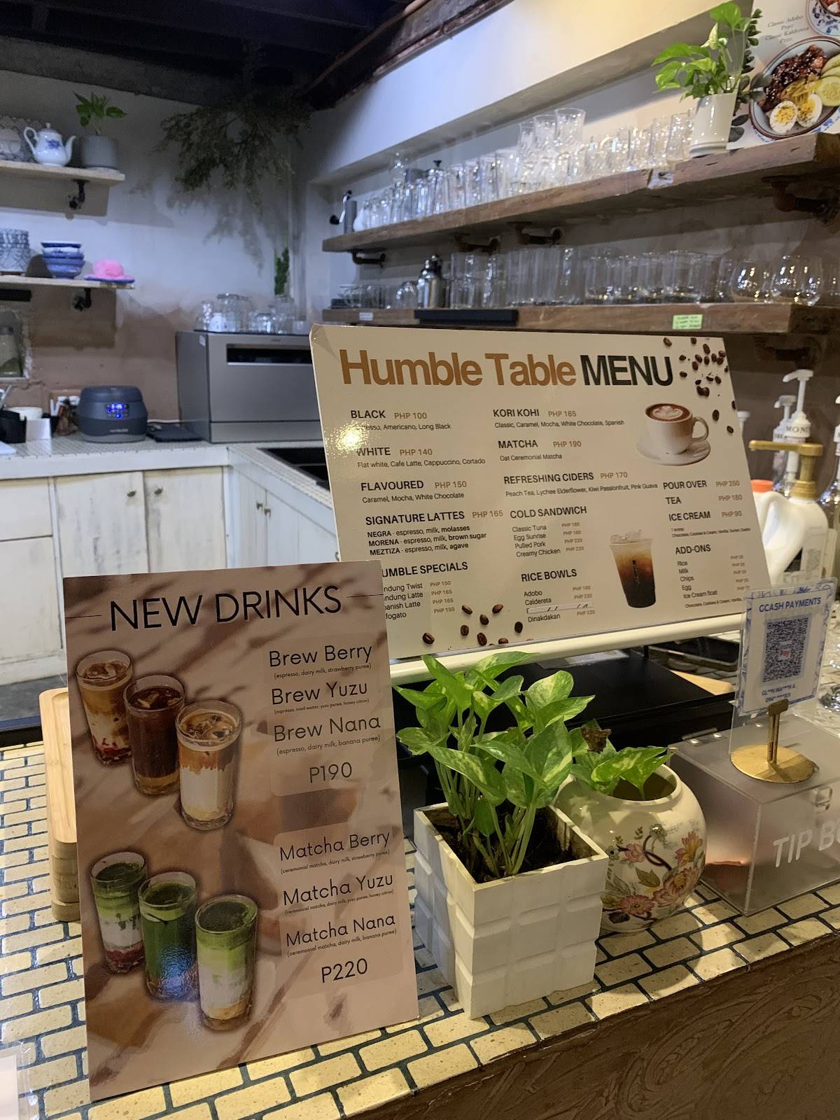 Menu at Humble Table, Davao City