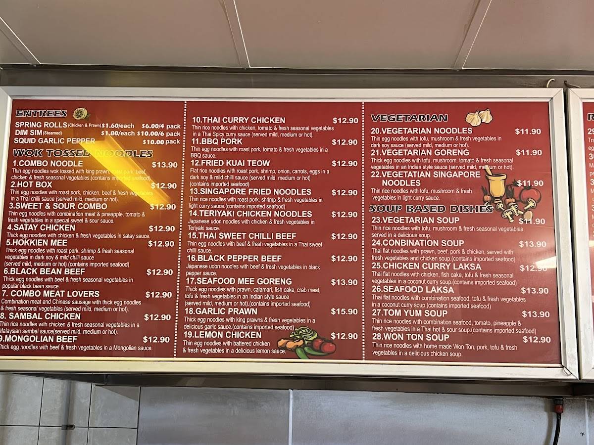 Menu at Humpty Doo Bellygood Noodle Bar, Humpty Doo