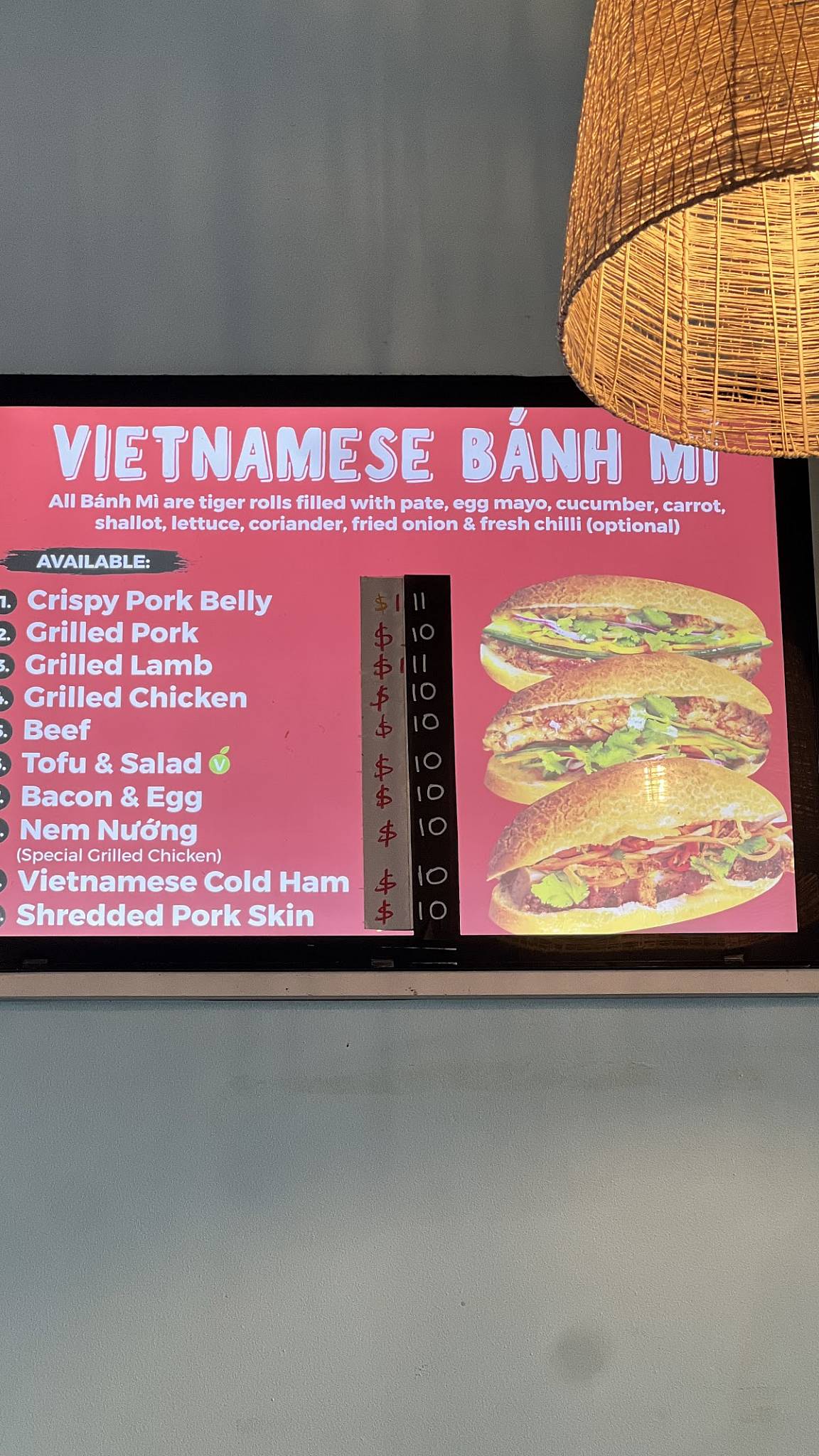 Menu at I Wrap Cafe, Melbourne