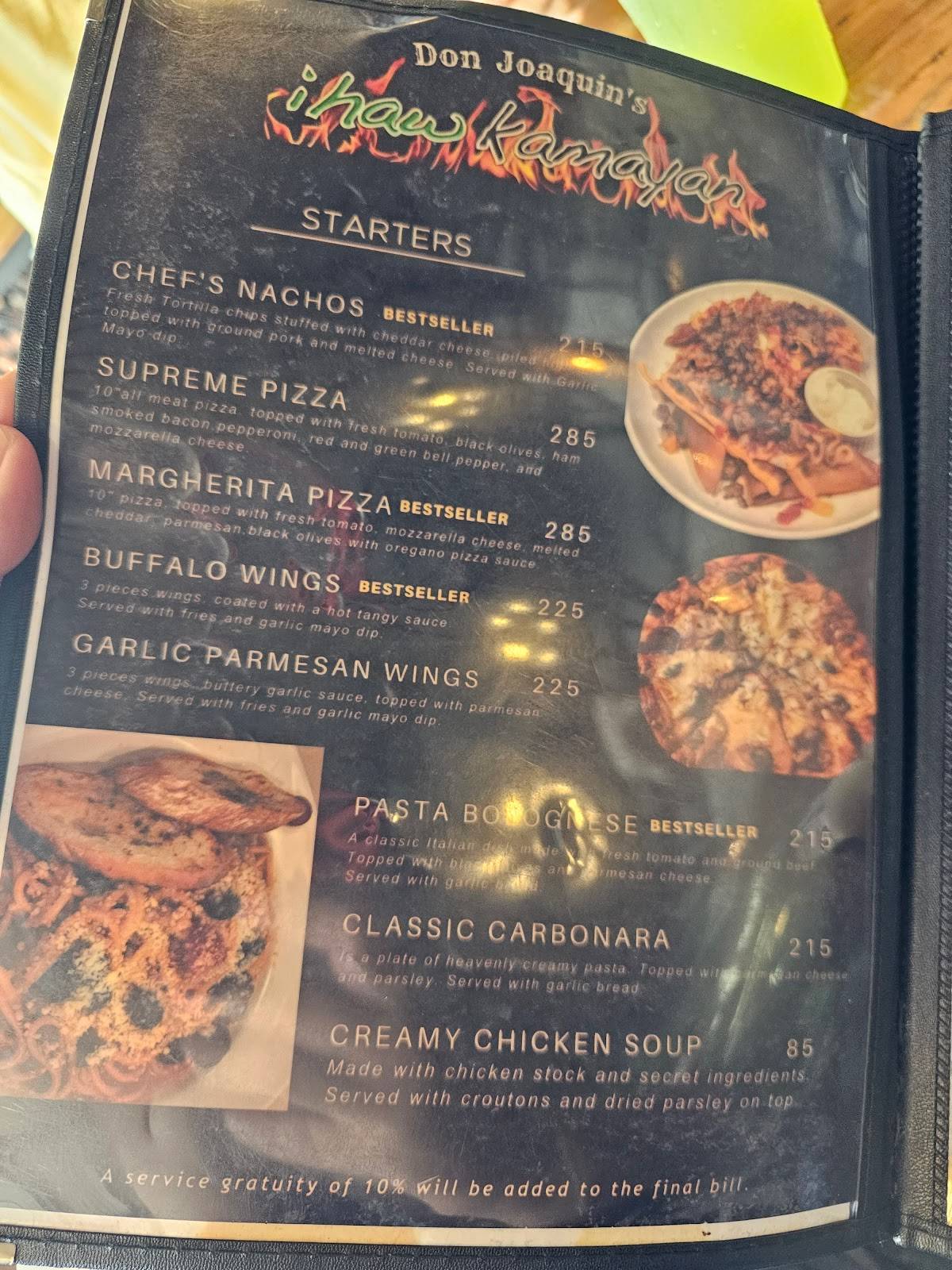 Menu at Ihaw Kamayan Antipolo restaurant, Antipolo