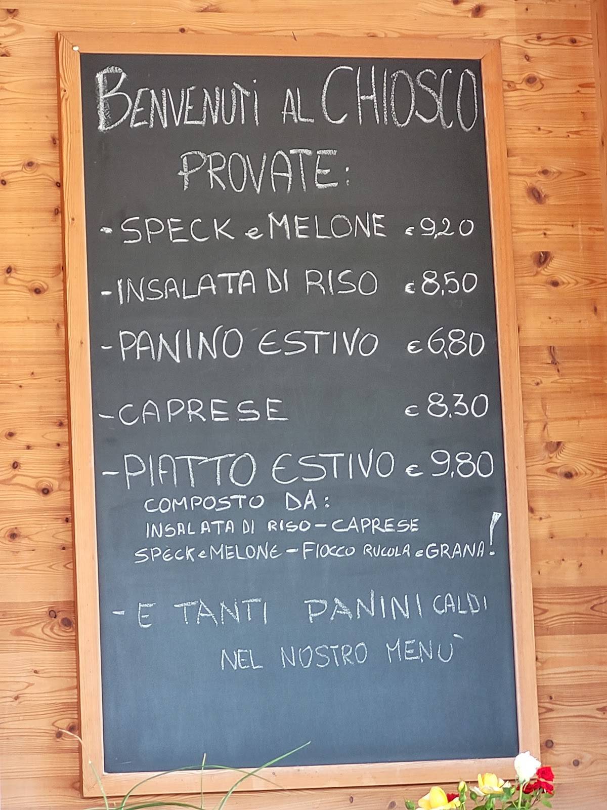 Menu da Il CHIOSCO - Sosta e Shop - Sequals ristorante, Sequals, S.da ...