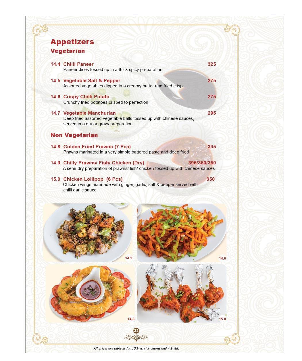 Menu at The Indian Hut Restaurant - Silom, Bangkok