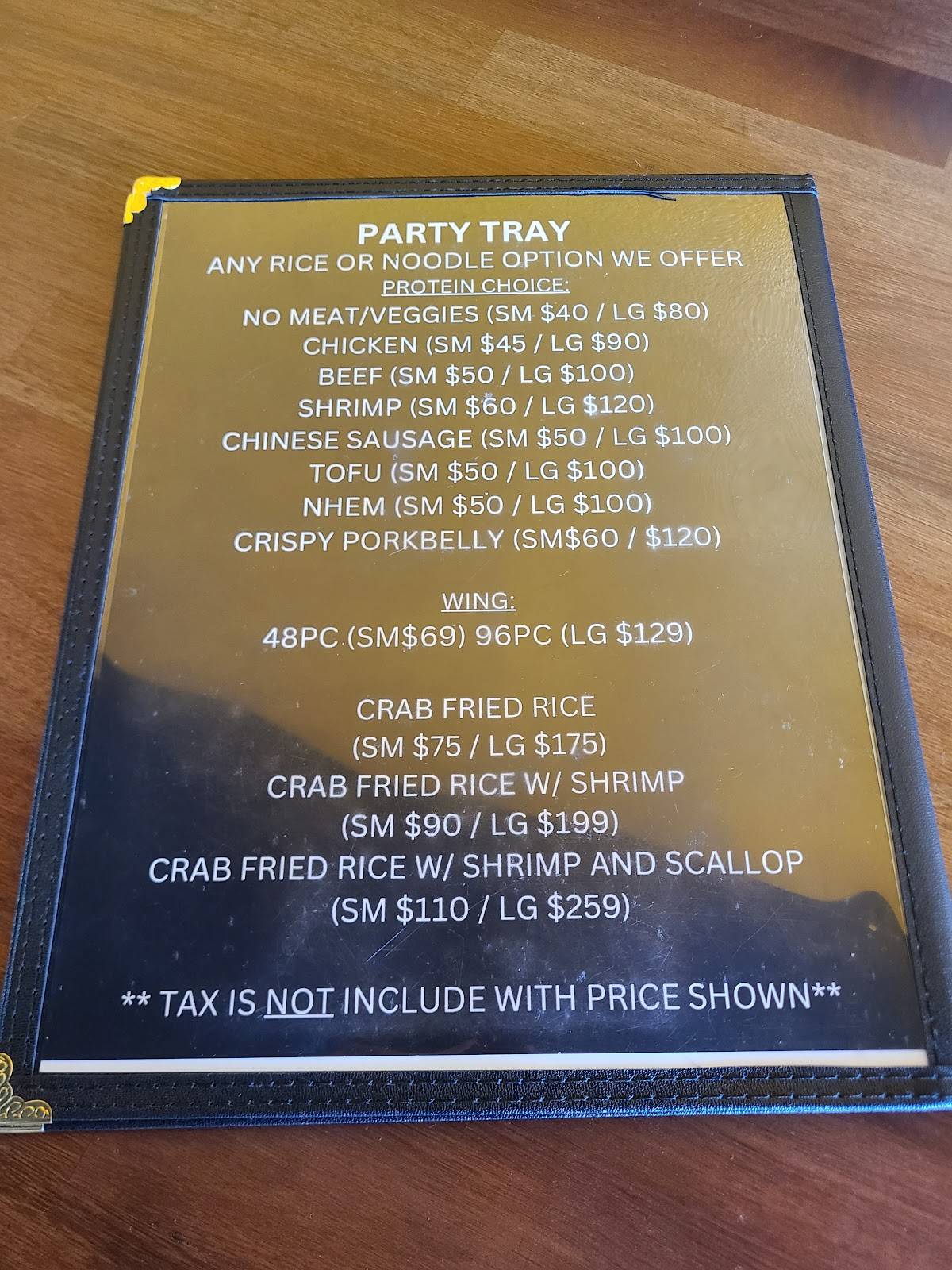 Menu at JOHNNY WOKKER restaurant, Stockton, E March Ln B