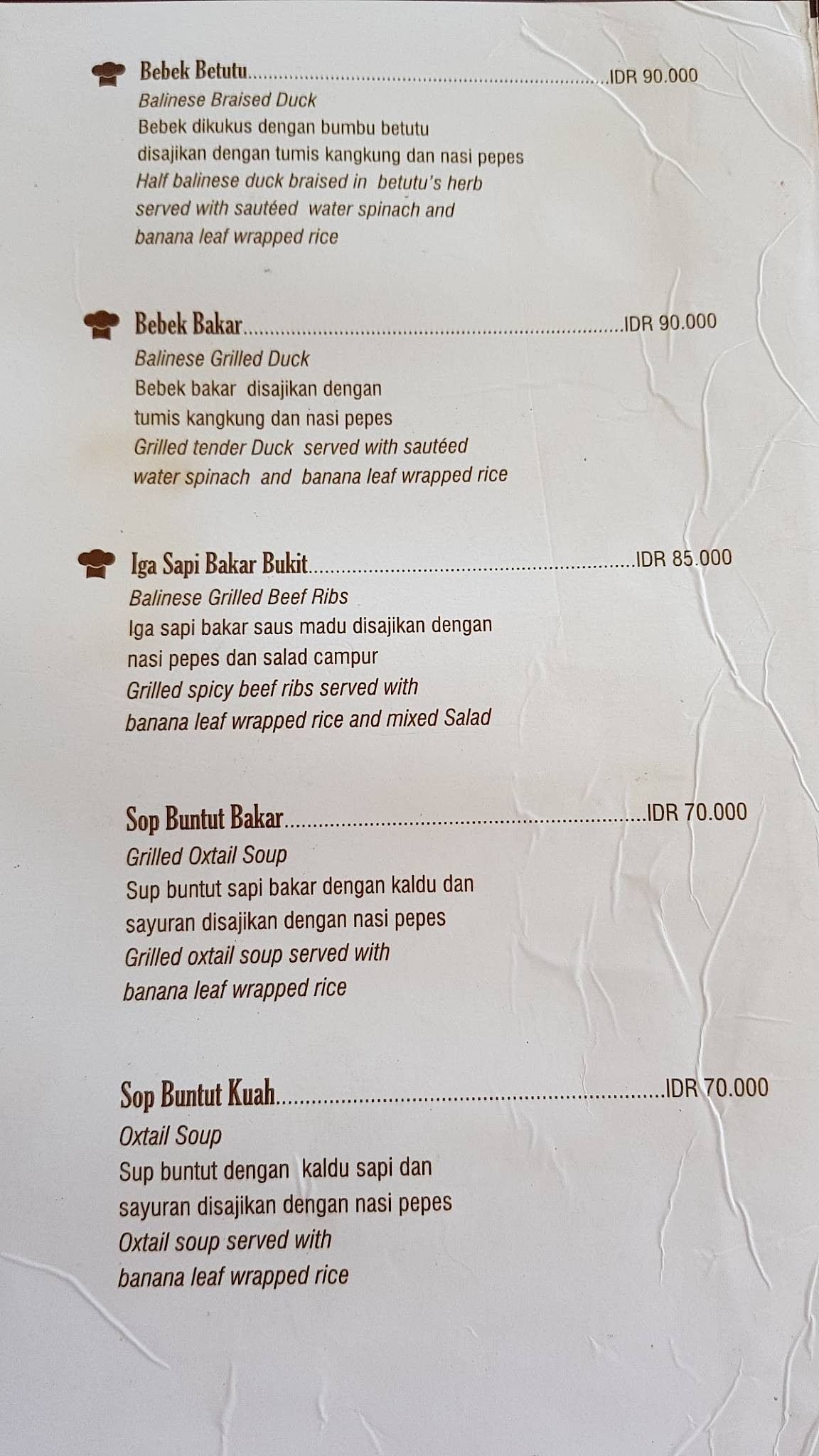 Menu at Jendela Bali The Panoramic Resto restaurant, Kuta Selatan ...