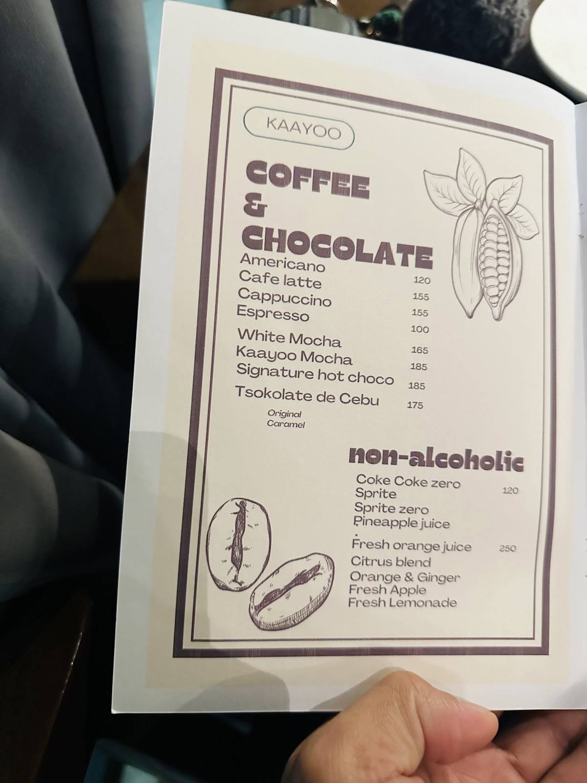Menu at Kaayoo The Filipino Kitchen restaurant, Cebu City