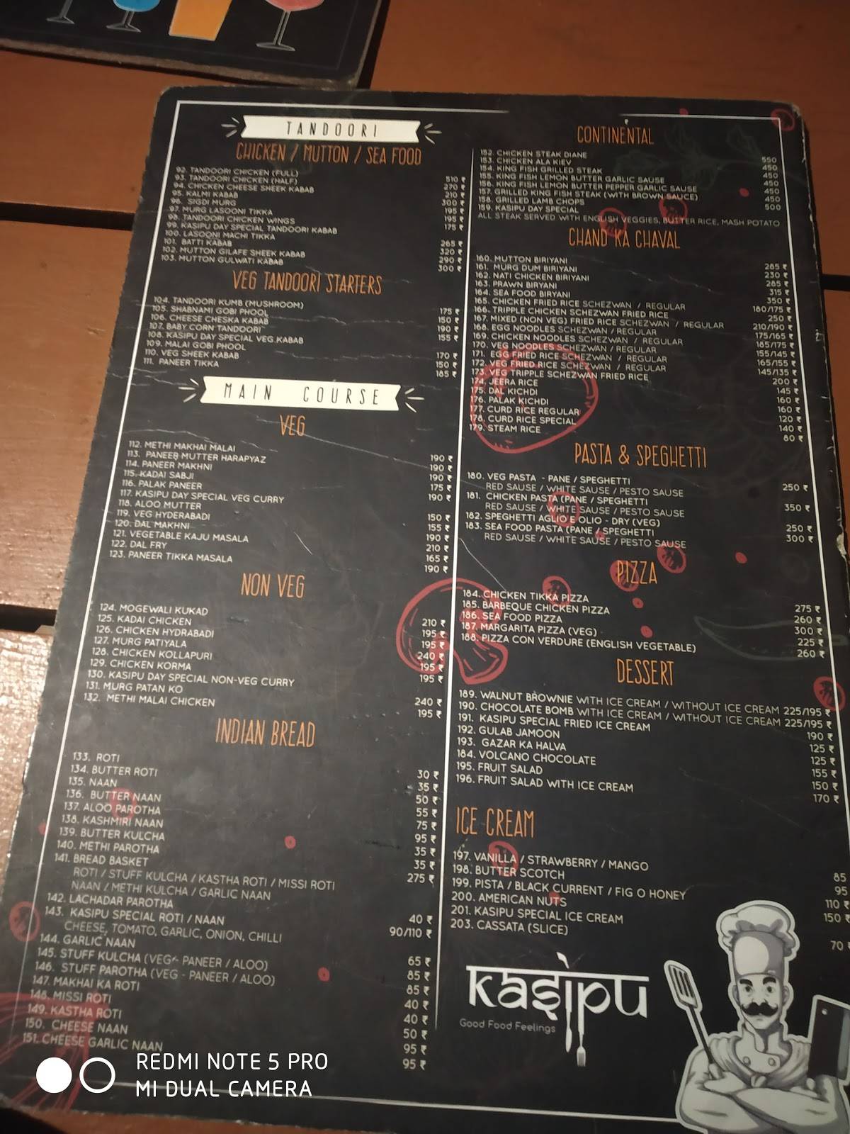 Menu at Kasipu Resto-Bar, Bengaluru, #35/9
