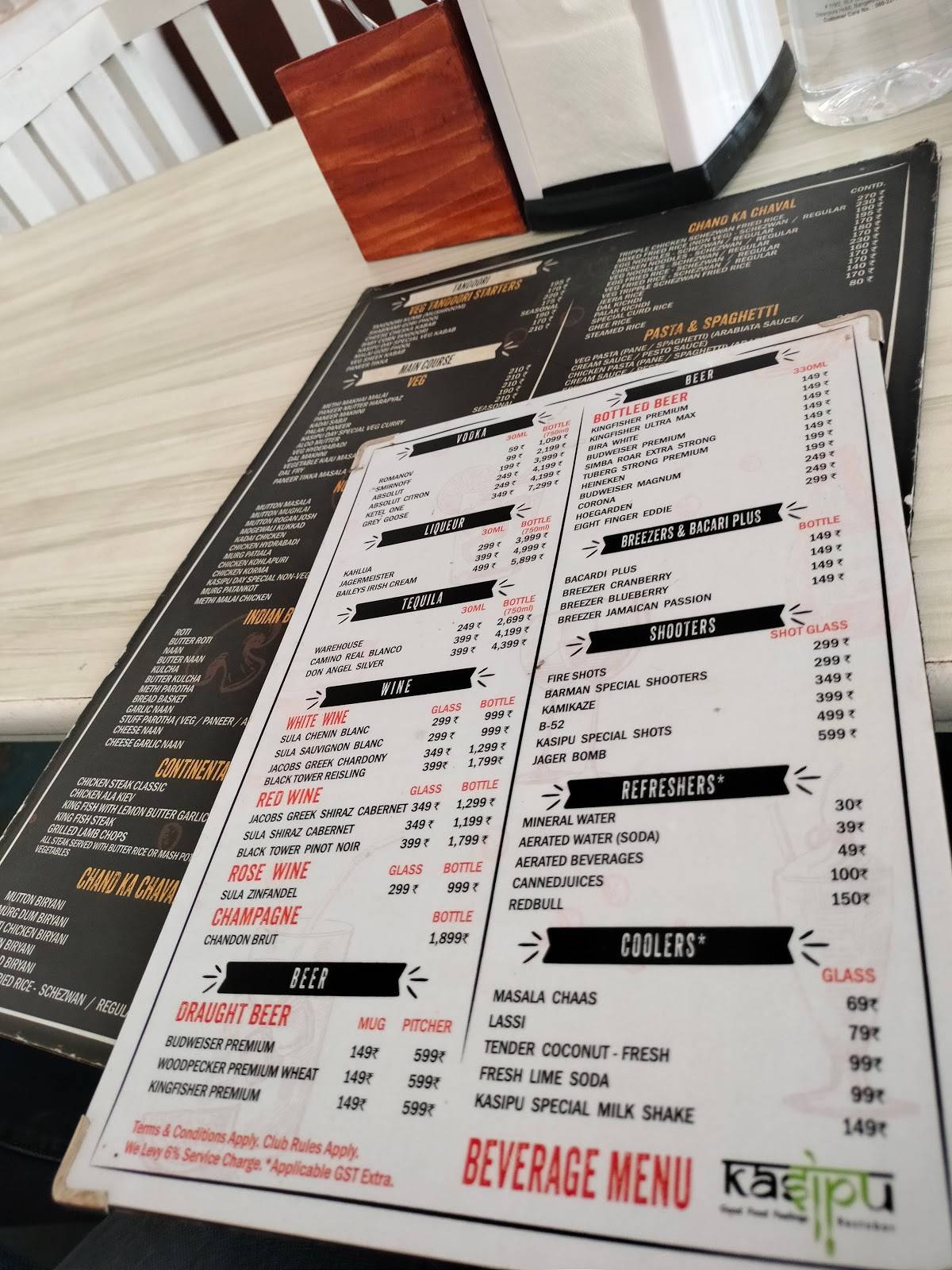 Menu at Kasipu Resto-Bar, Bengaluru, #35/9