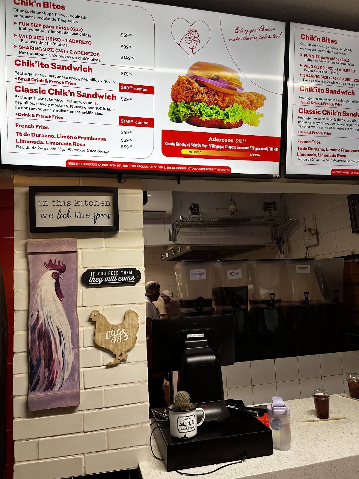 Menu at Kenchy's restaurant, Ciudad Juarez