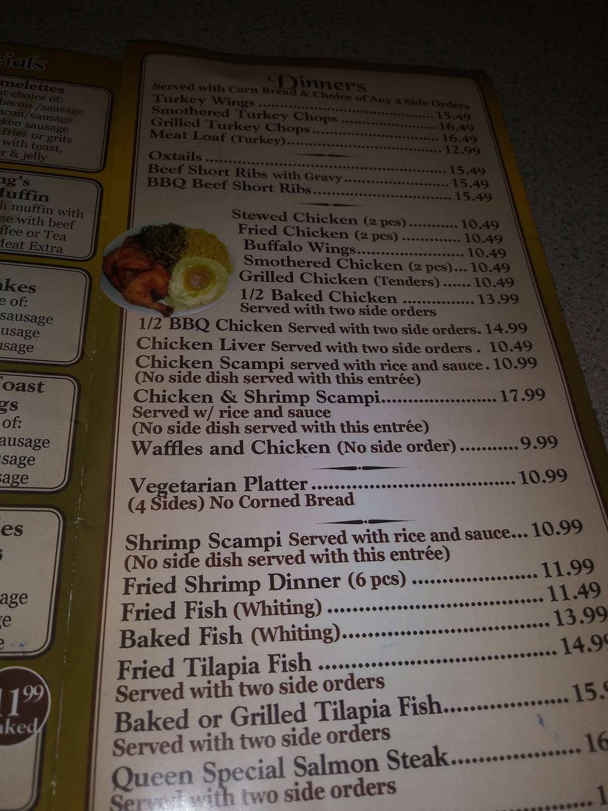 Menu at King's #1 Family Restaurant “Original Kings”, Newark, 361 Lyons Ave