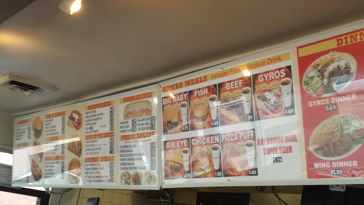 Menu at Kojak Drive-In Inc restaurant, Burbank