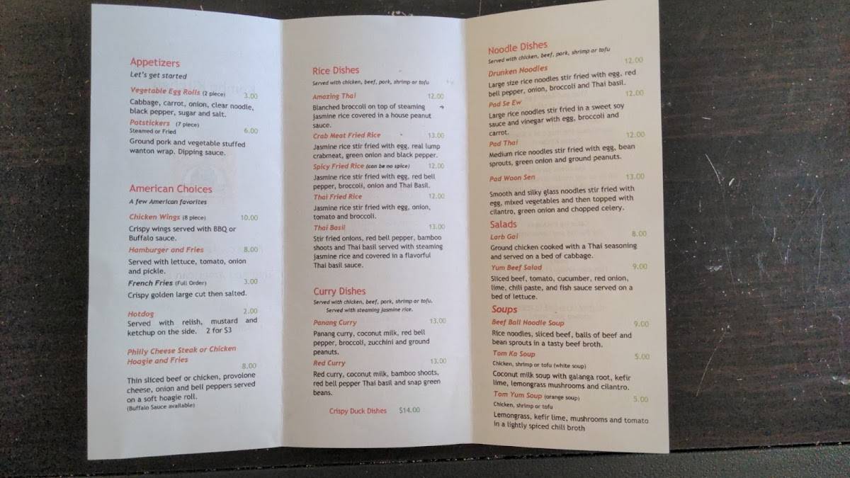 Menu at Kombo Kitchen - Thai and American - Chiefland FL fast food ...