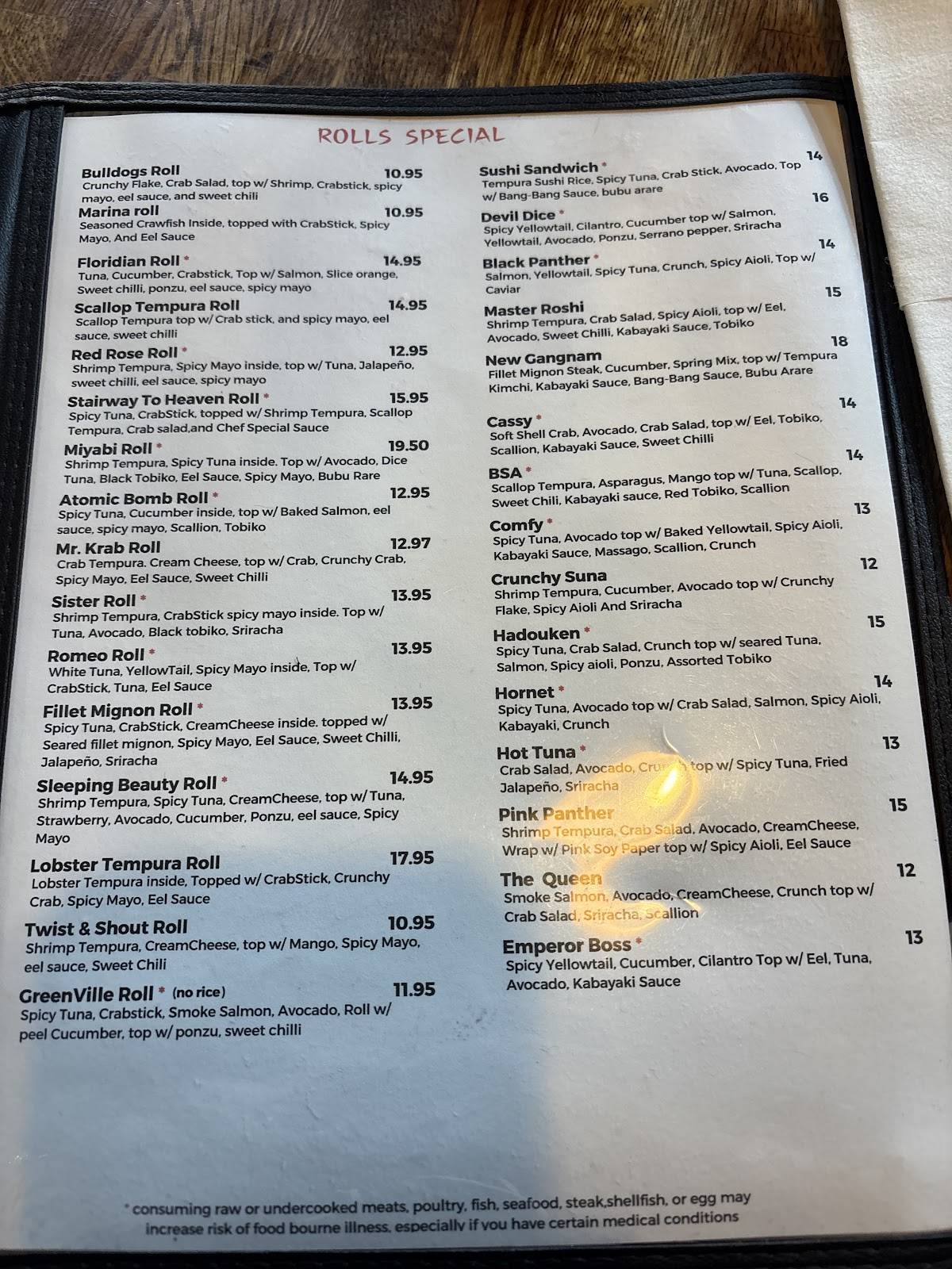 Menu at Konnichiwa of Spartanburg restaurant, Spartanburg