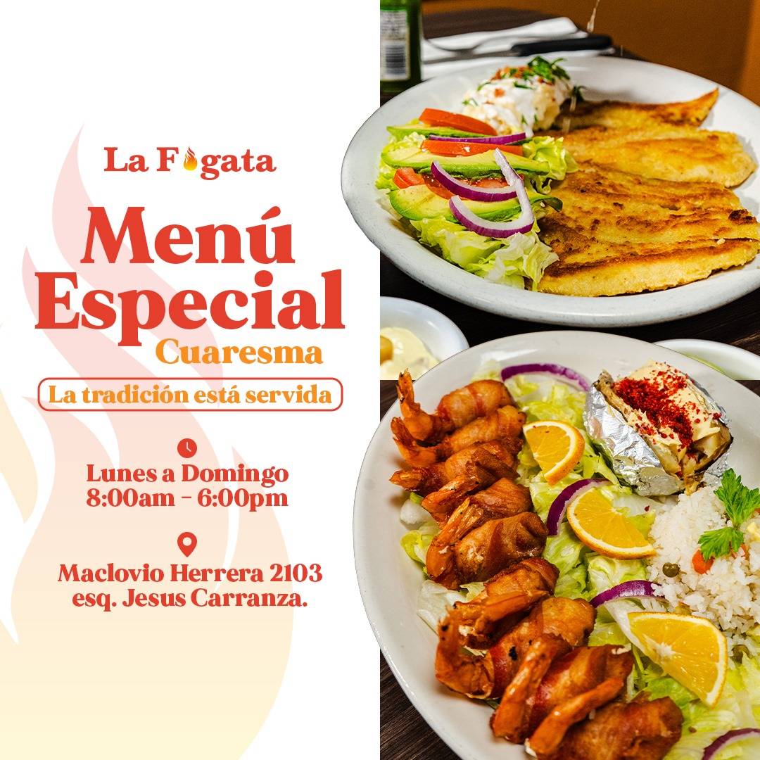Menu at La Fogata restaurant, Nuevo Laredo, C. Maclovio Herrera 2103