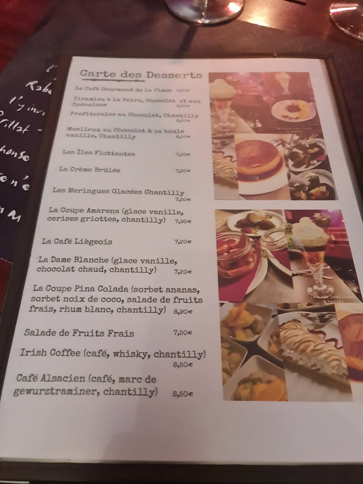 Menu au Restaurant La Place - Chez Chino et Thierry, Brumath