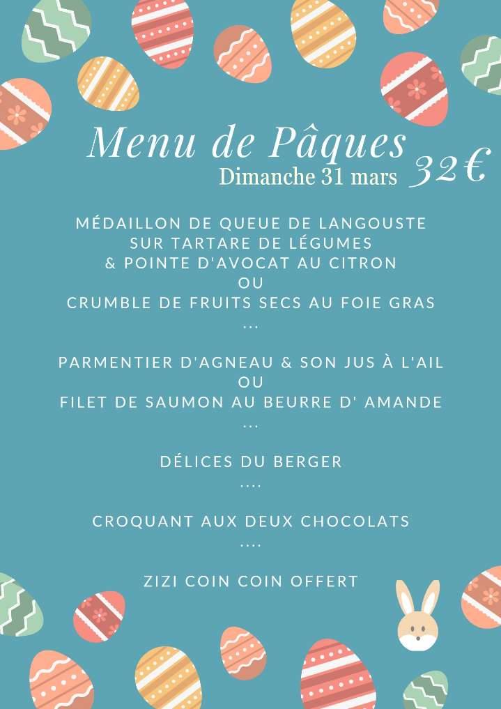 Menu au Restaurant Le Duo, Balbigny