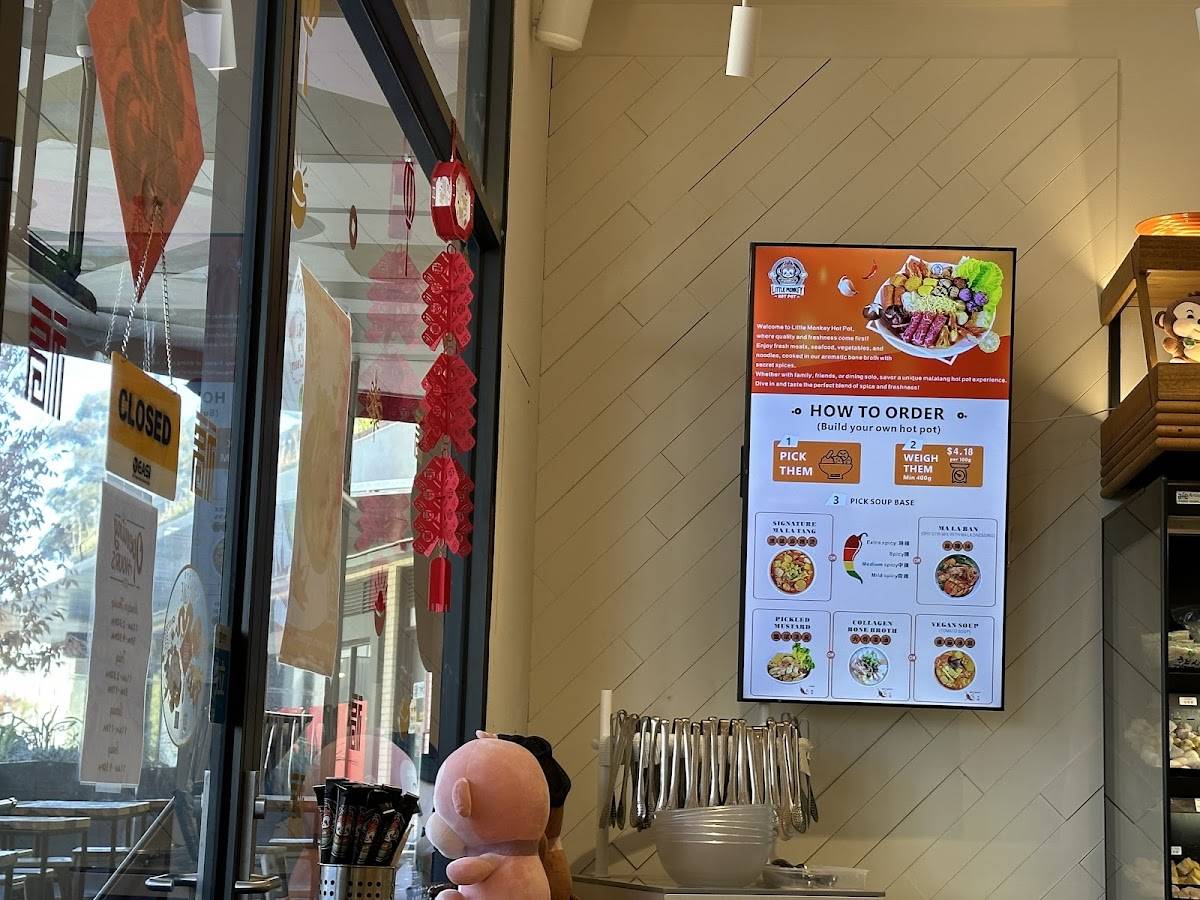 Menu at Little Monkey Hot Pot - Malatang Hot Pot restaurant, Burwood East
