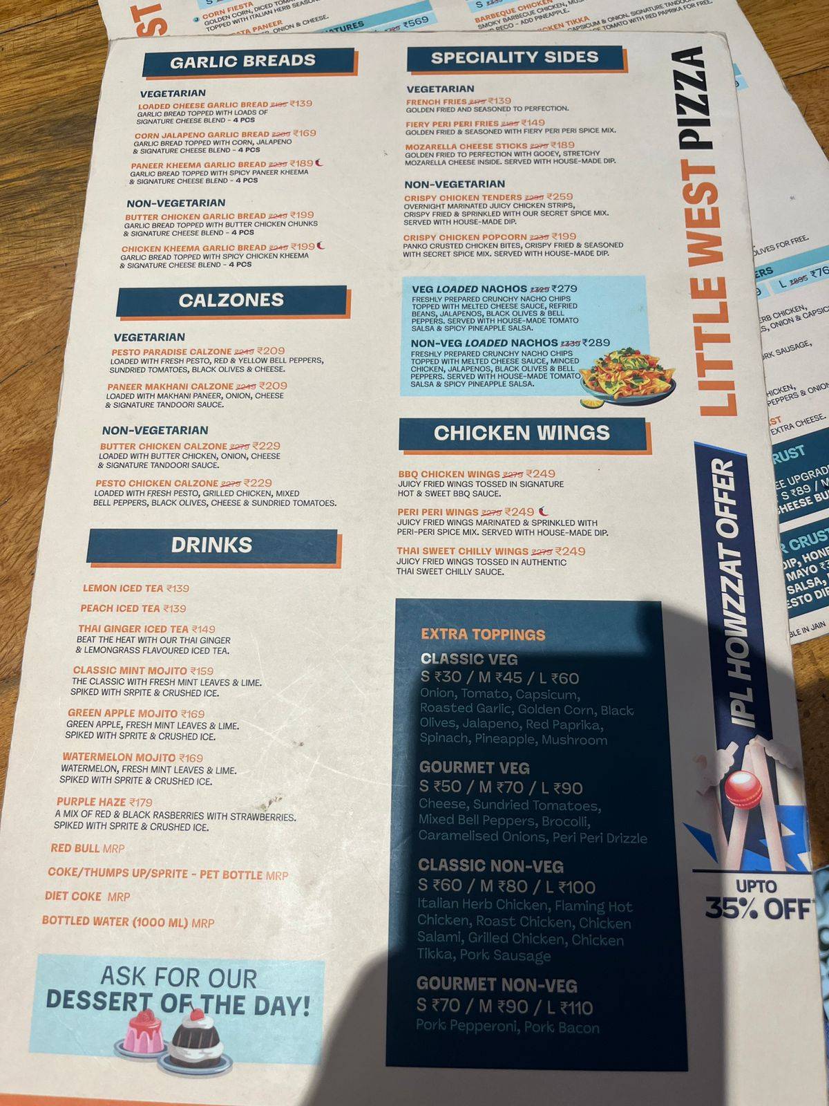 Menu at Little West Pizza, Mumbai, Shop No. 3