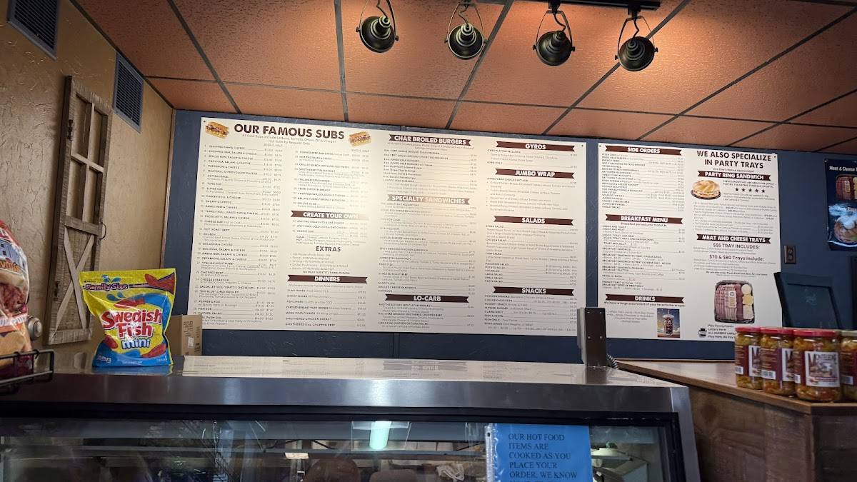 Menu at Lock Stock & Barrel, Sharpsville