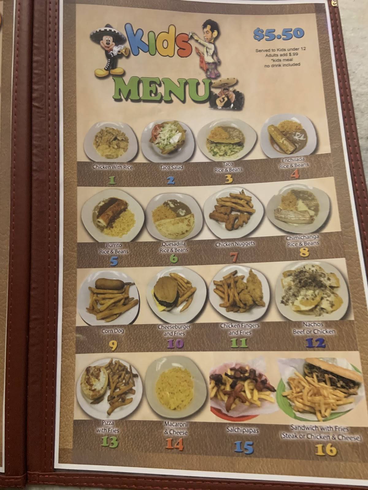 Menu at Lopez Grill restaurant, Bartlett