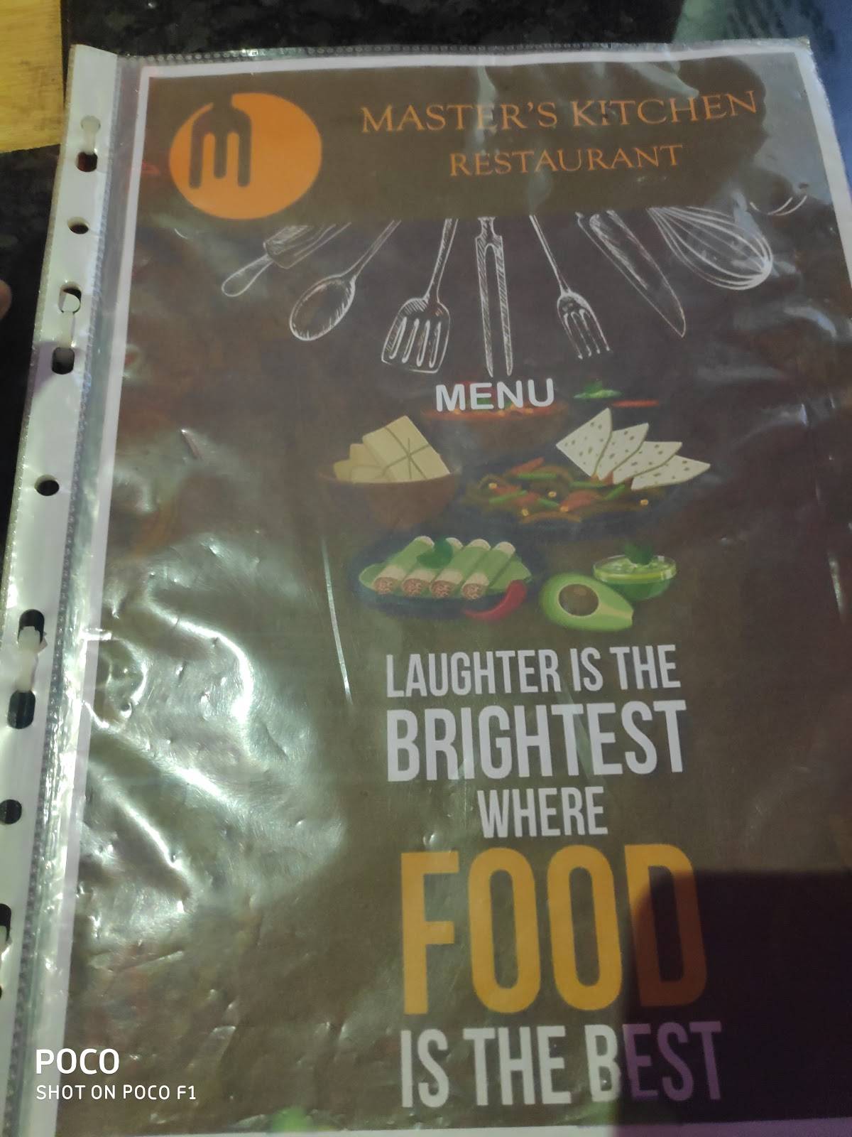 Menu at MASTERS KITCHEN, Kozhenchery