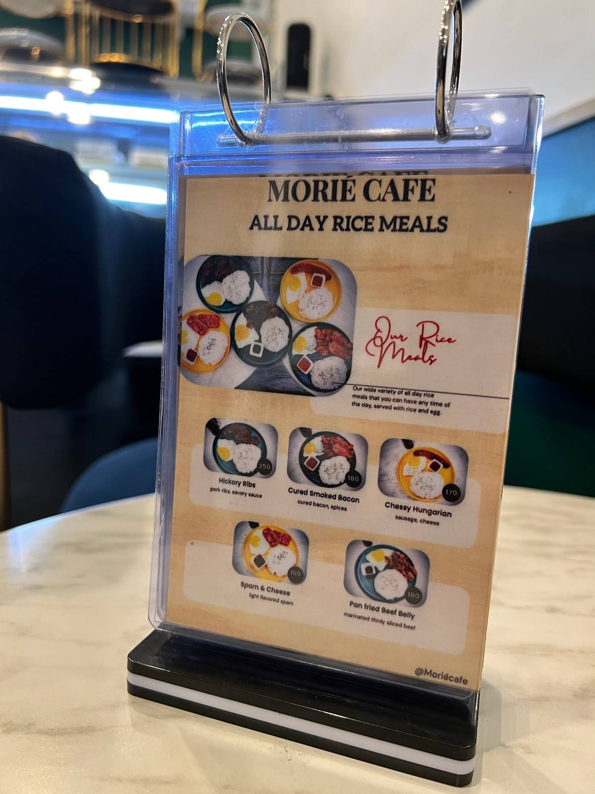 Menu at MORIE CAFE, Quezon City