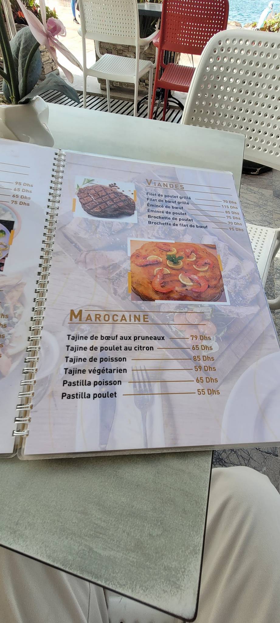 Speisekarte von Marina Palms restaurant, Rabat