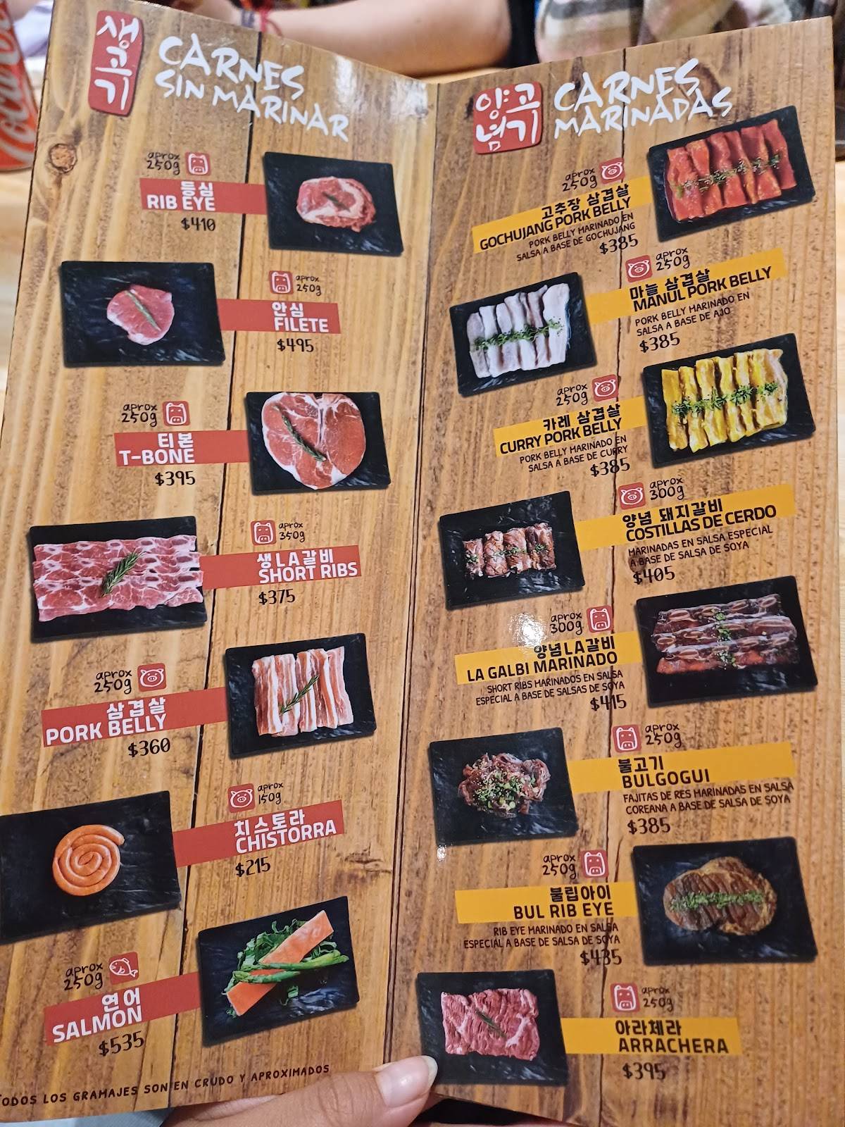 Menu at Matgo BBQ, Leon