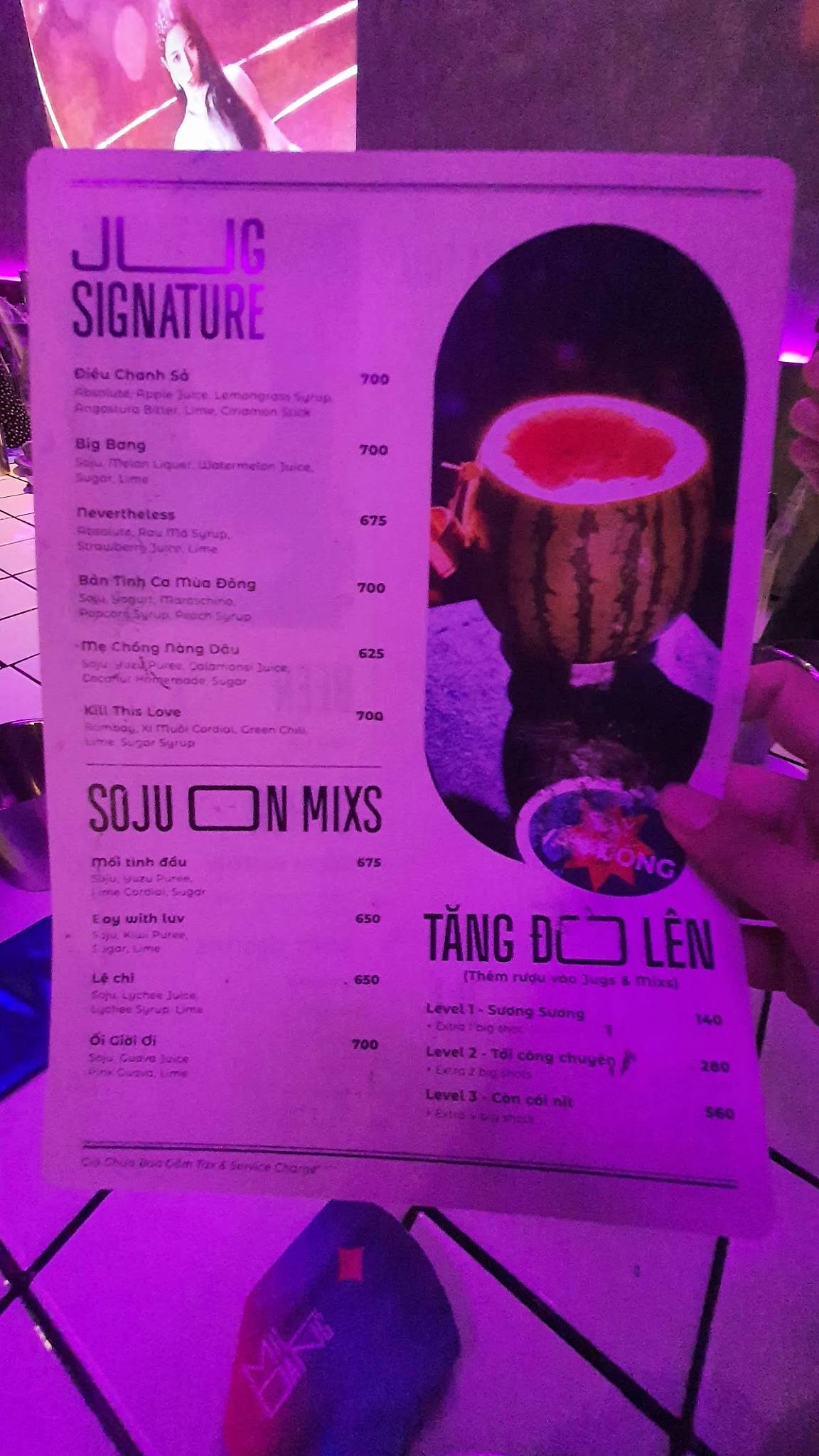 Menu at Mildang Saigon - Korean Gastrobar, Ho Chi Minh City