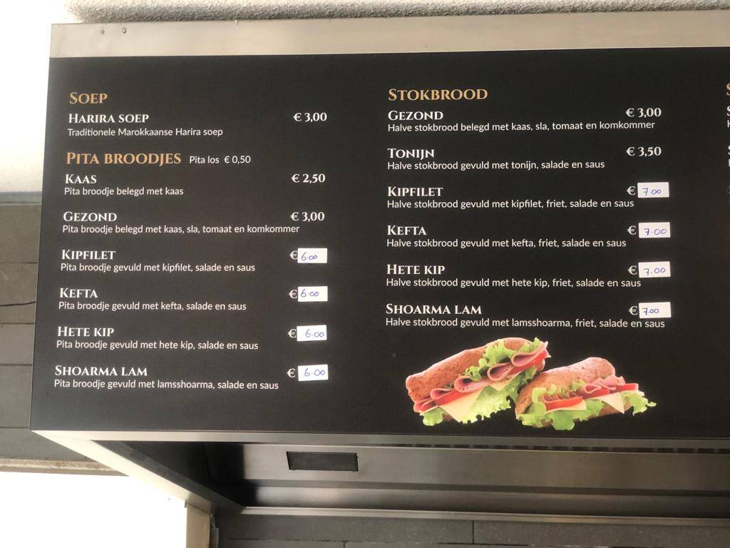 Menu at Mistral, Gouda