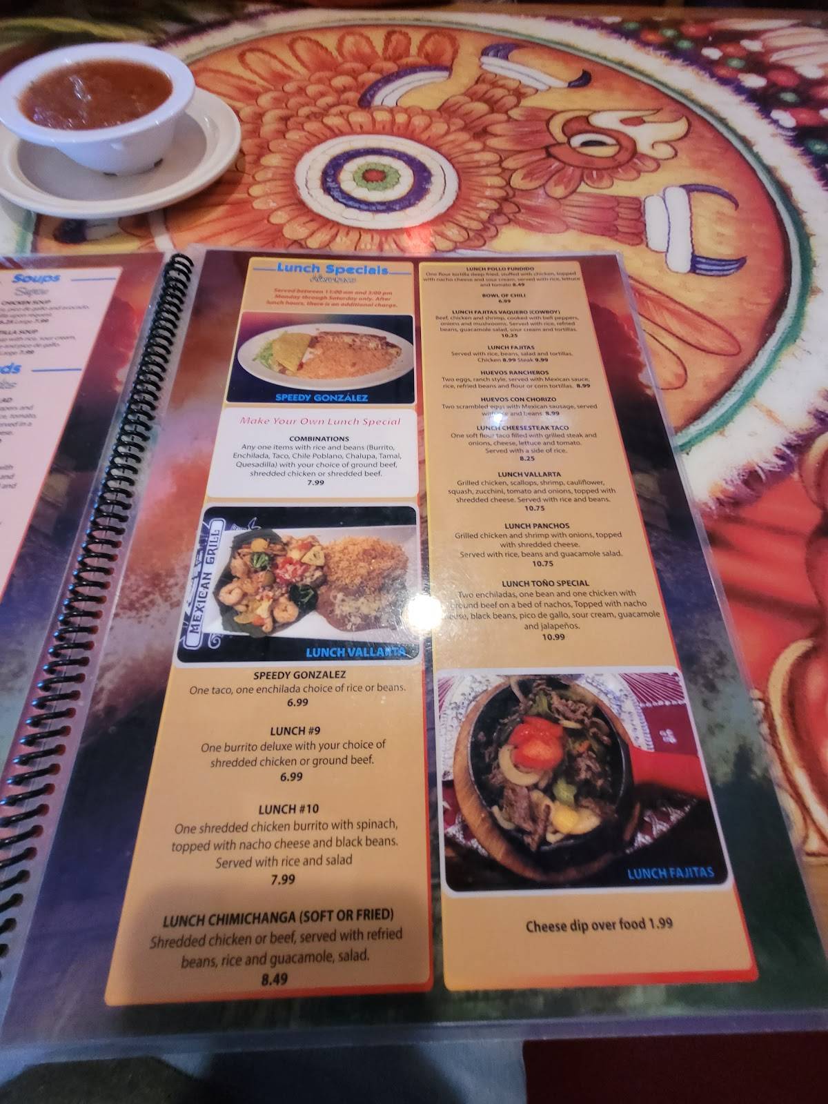 Menu at Monte Alban Restaurante Mexicano, Murphy