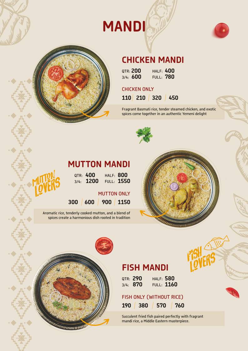 Menu at Nahdi Mandi Restaurant Bangalore, Bengaluru