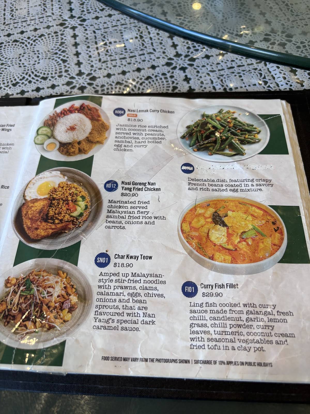 Menu at Nan Yang Malaysian & Thai Bankstown restaurant, Bankstown