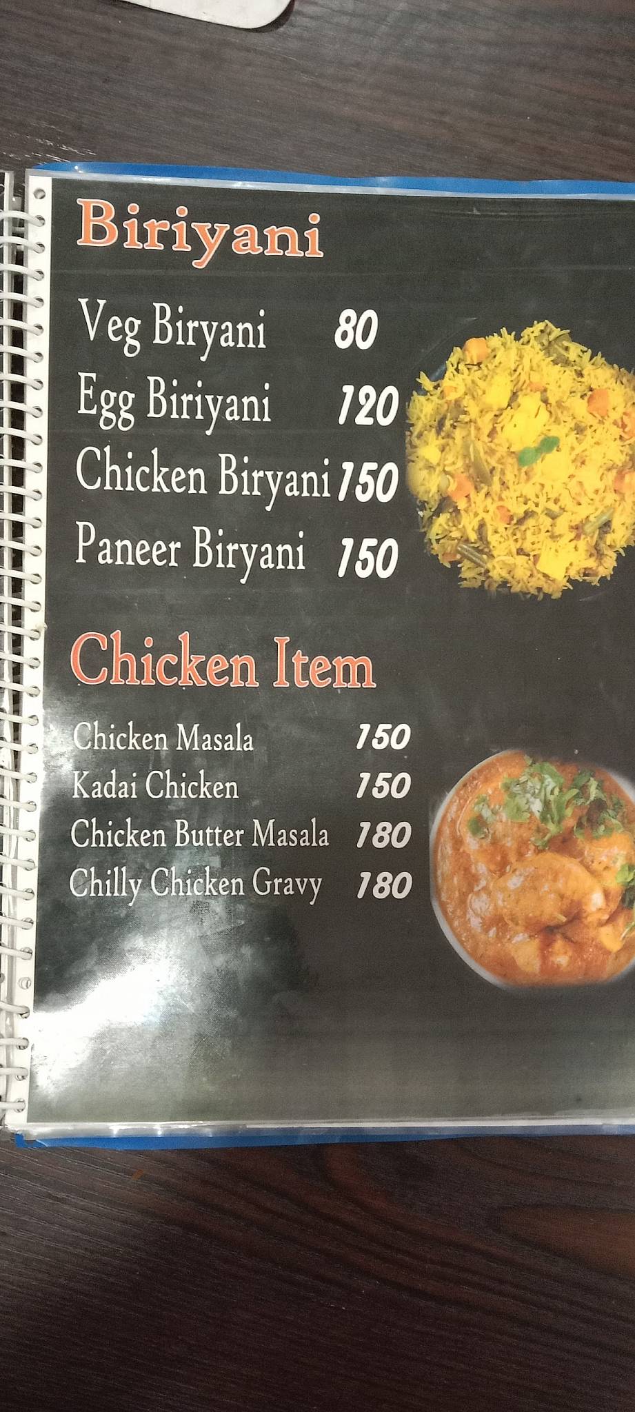 Menu at Nikita restaurant, Baihata
