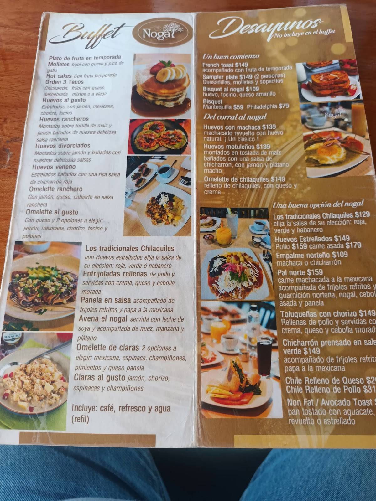 Menu at Nogal Restaurant, Nuevo Laredo