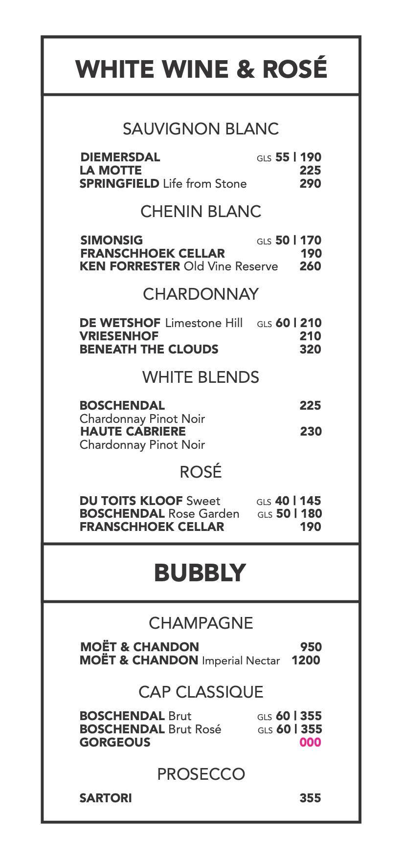 Menu at Nolio Italian Bistro restaurant, Port Elizabeth