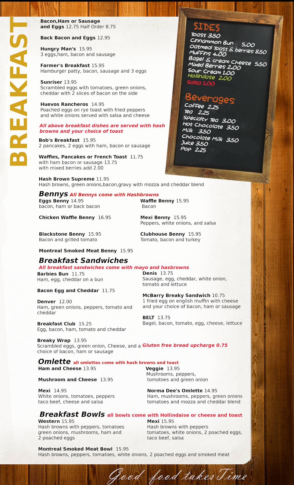 Menu at Norma Dee's Kitchen restaurant, Devon
