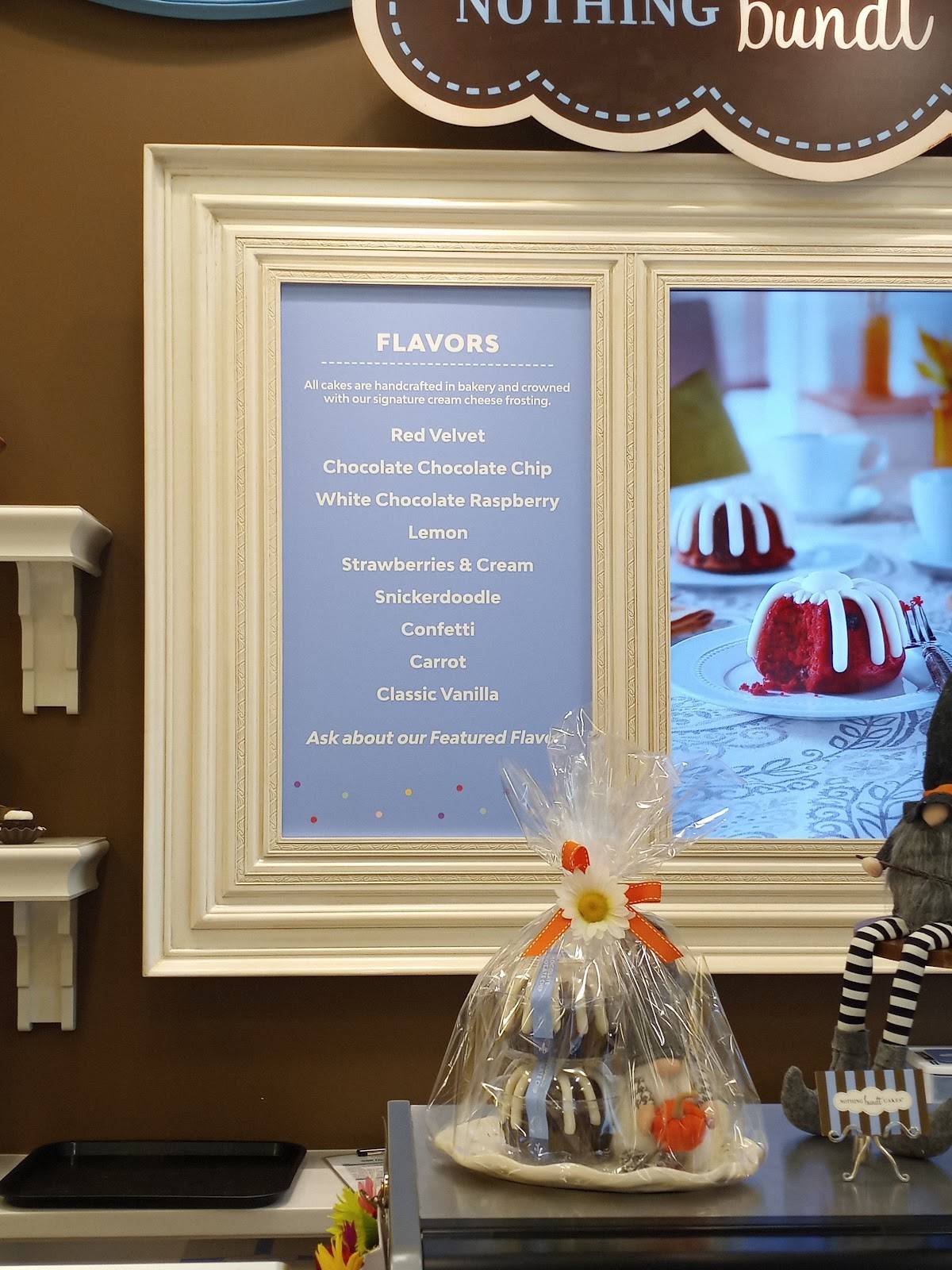 Menu at Nothing Bundt Cakes, Richland