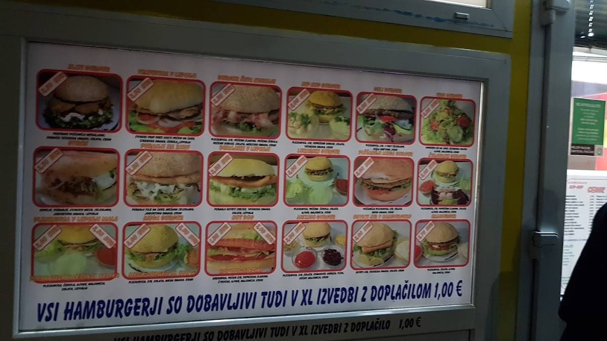 Menu au Okrepčevalnica Hip-Hop restaurant, Ptuj