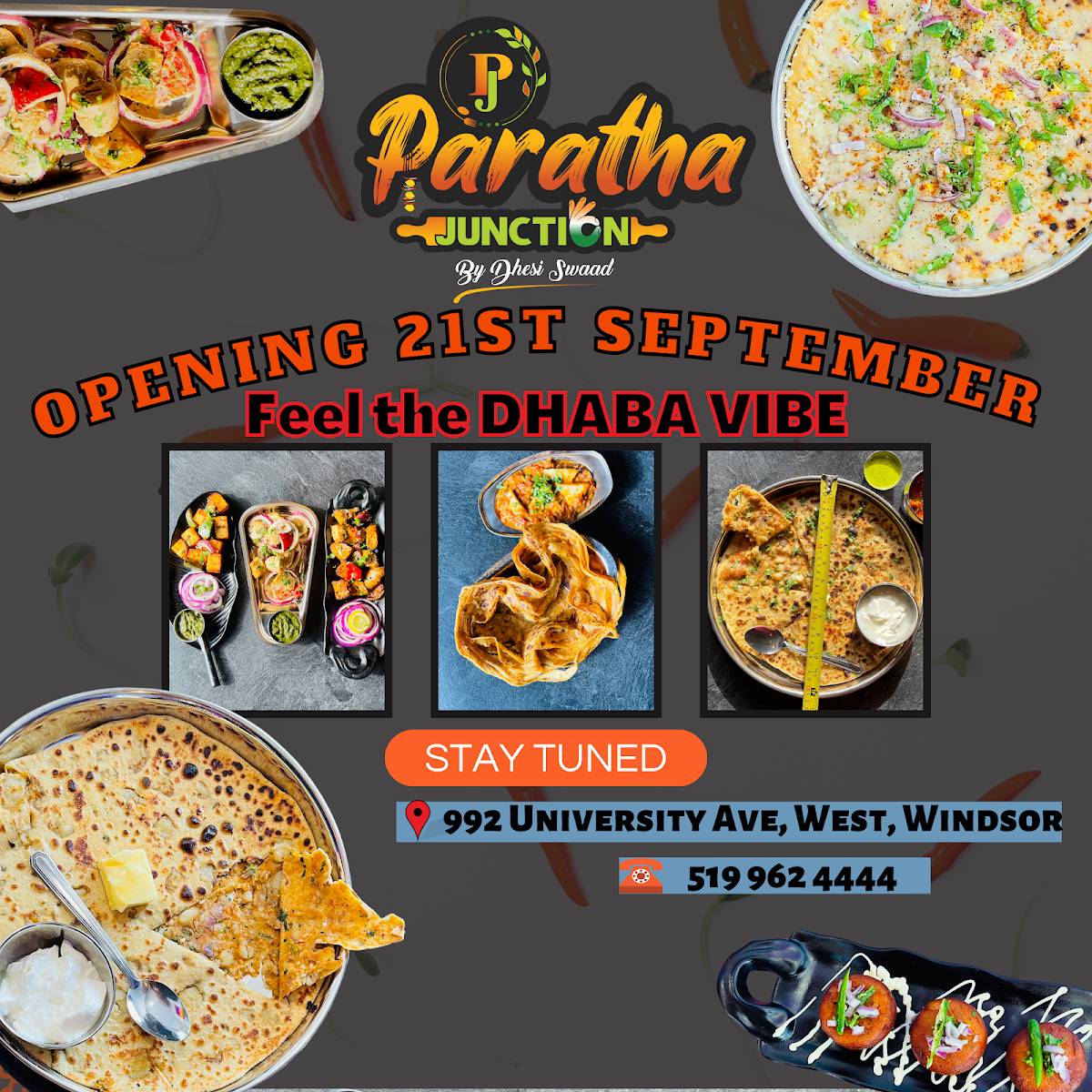 Menu at Paratha Junction restaurant, Windsor