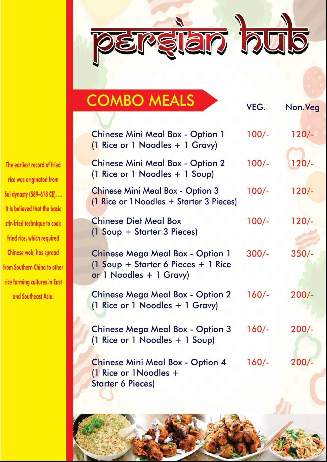 Menu at Persian Hub Restaurant, Mumbai