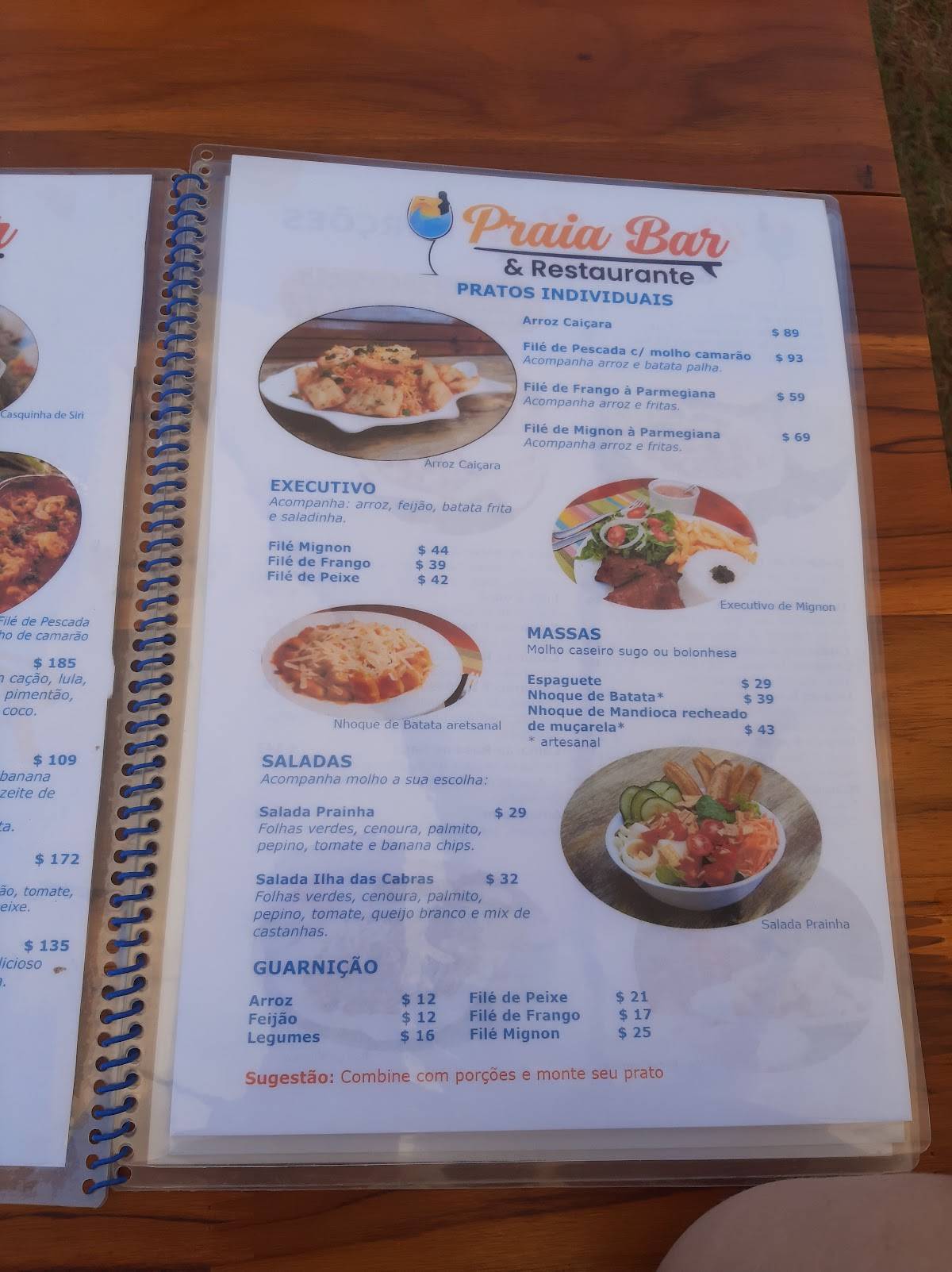 Menu em Praia Bar Caiça-Mex, Itanhaém