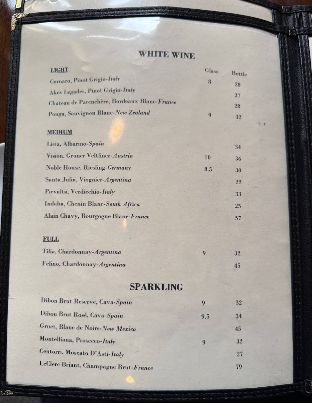 Menu at Press Room restaurant, Shepherdstown