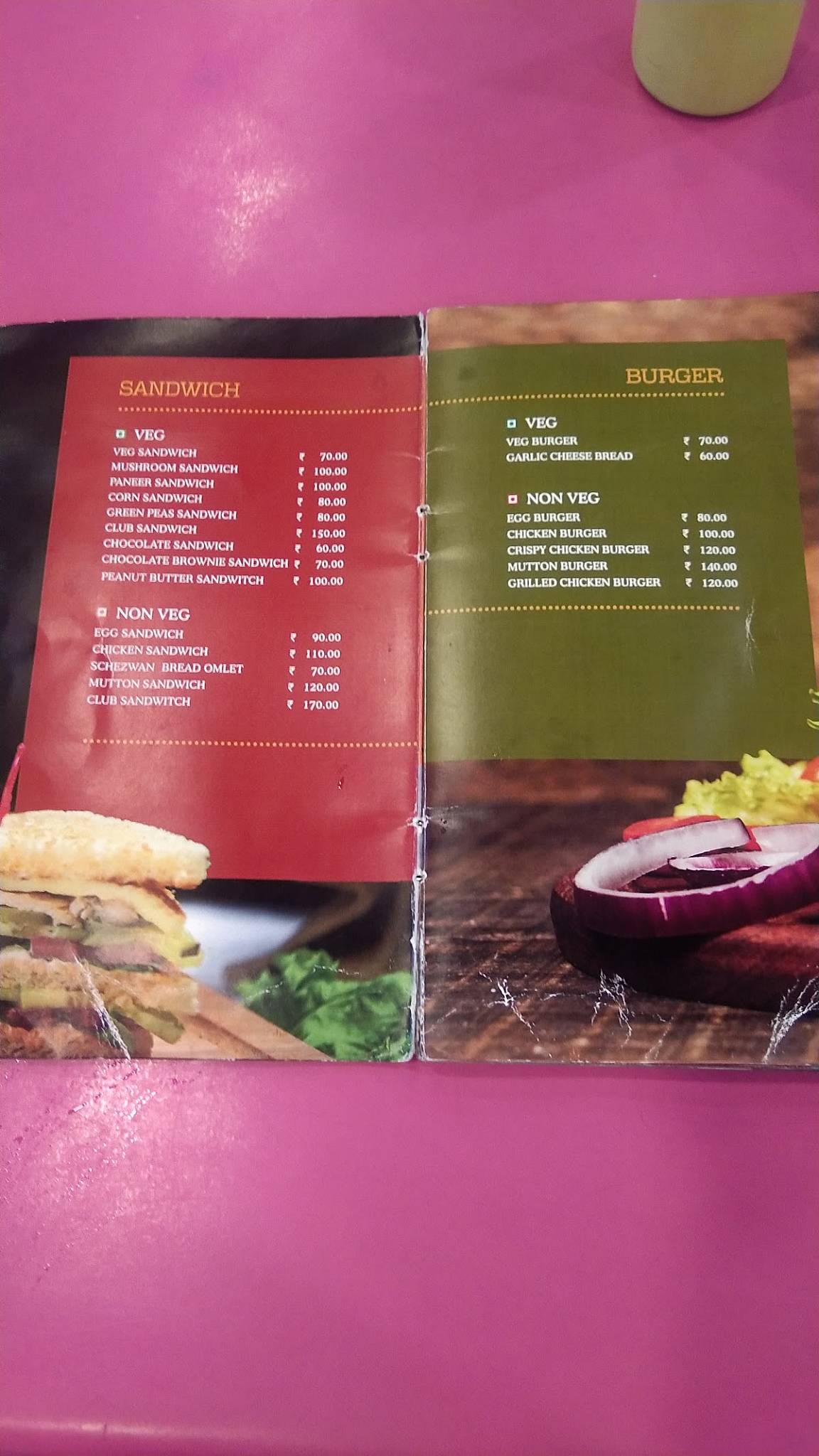 Menu at Raagam's Palate, Udumalpet