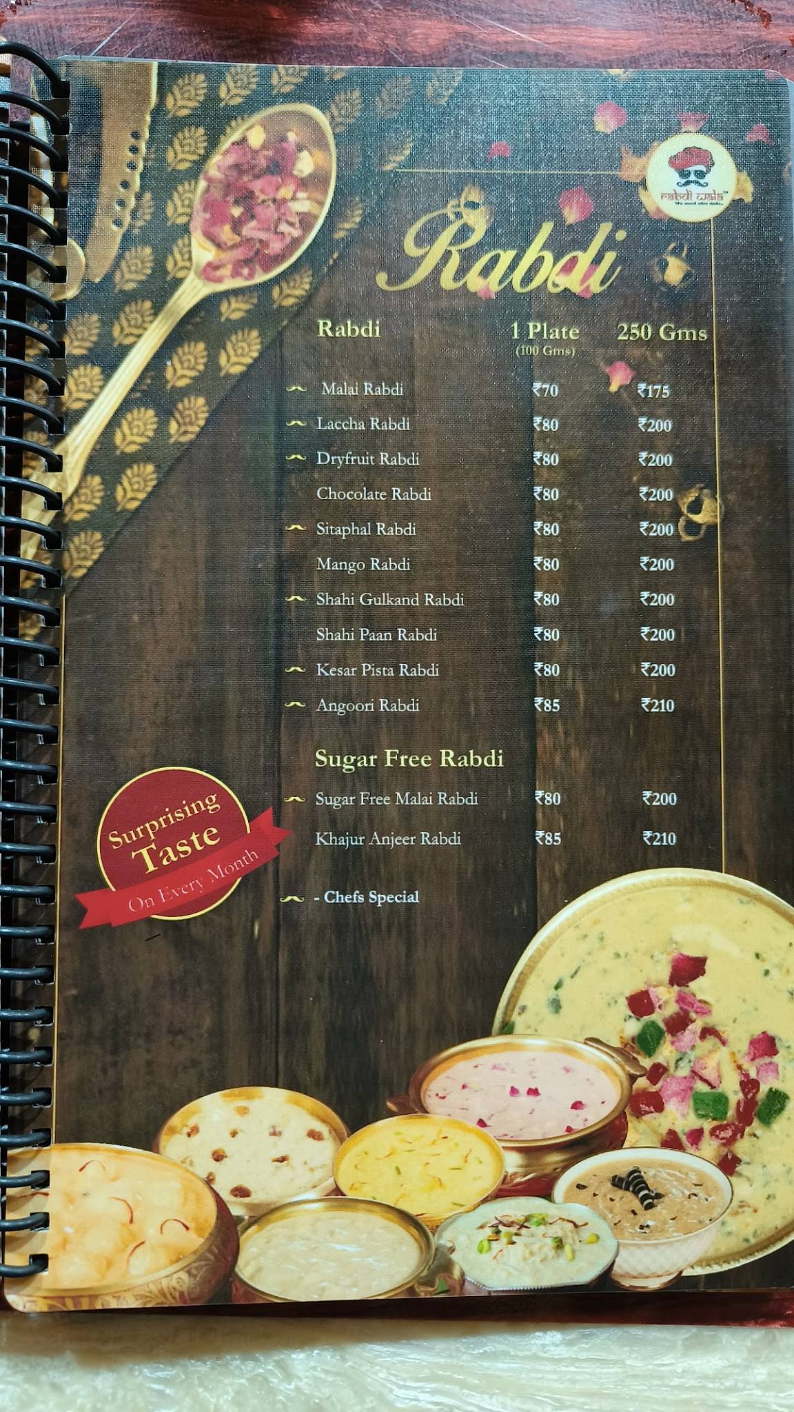 Menu at Rabdi Wala, Mumbai, Shop No 8