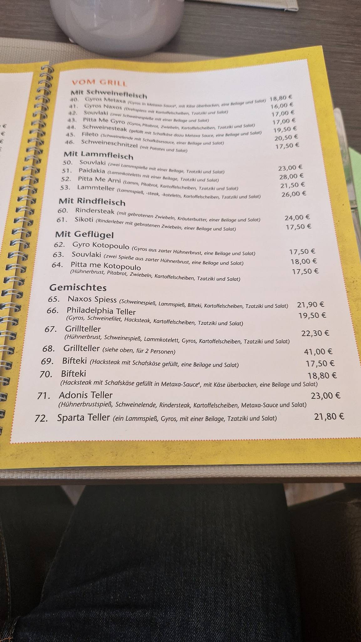 Speisekarte von Restaurant Naxos, Gau-Bischofsheim