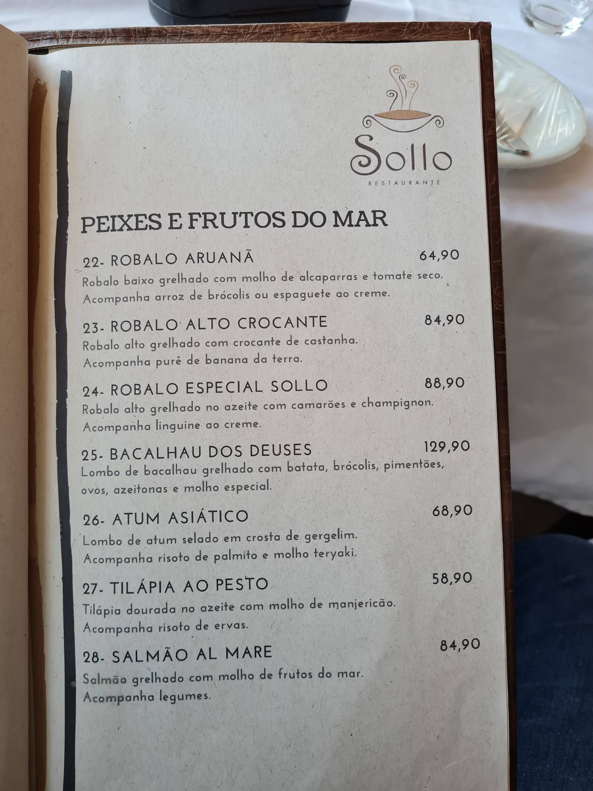 Menu em Restaurante Sollo, Aracaju, 1000 Aruana